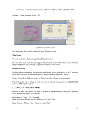 Procedure of animation in 3 d autodesk maya tools & techniques | PDF