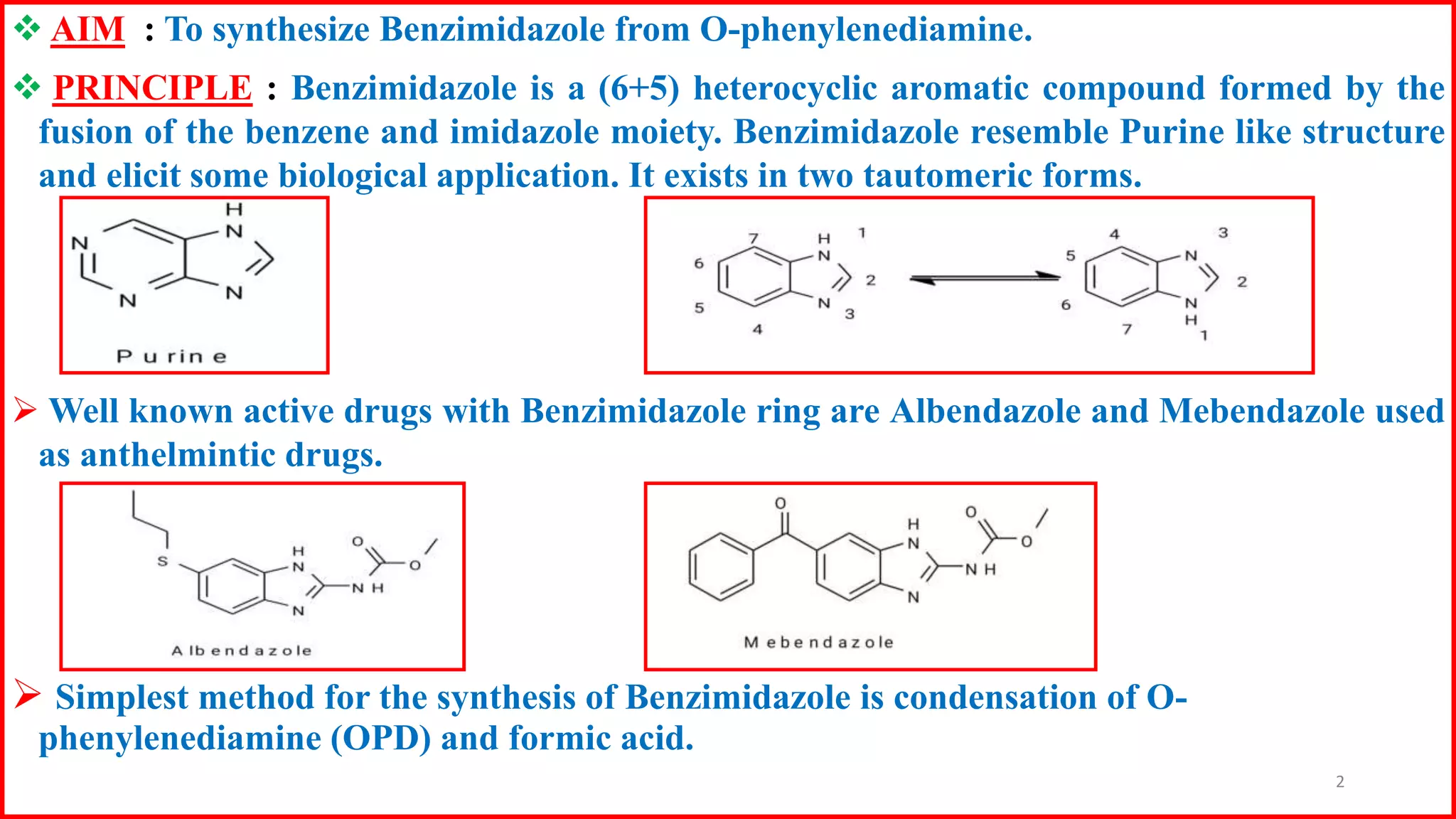 Synthesis of benzimidazole | PPT