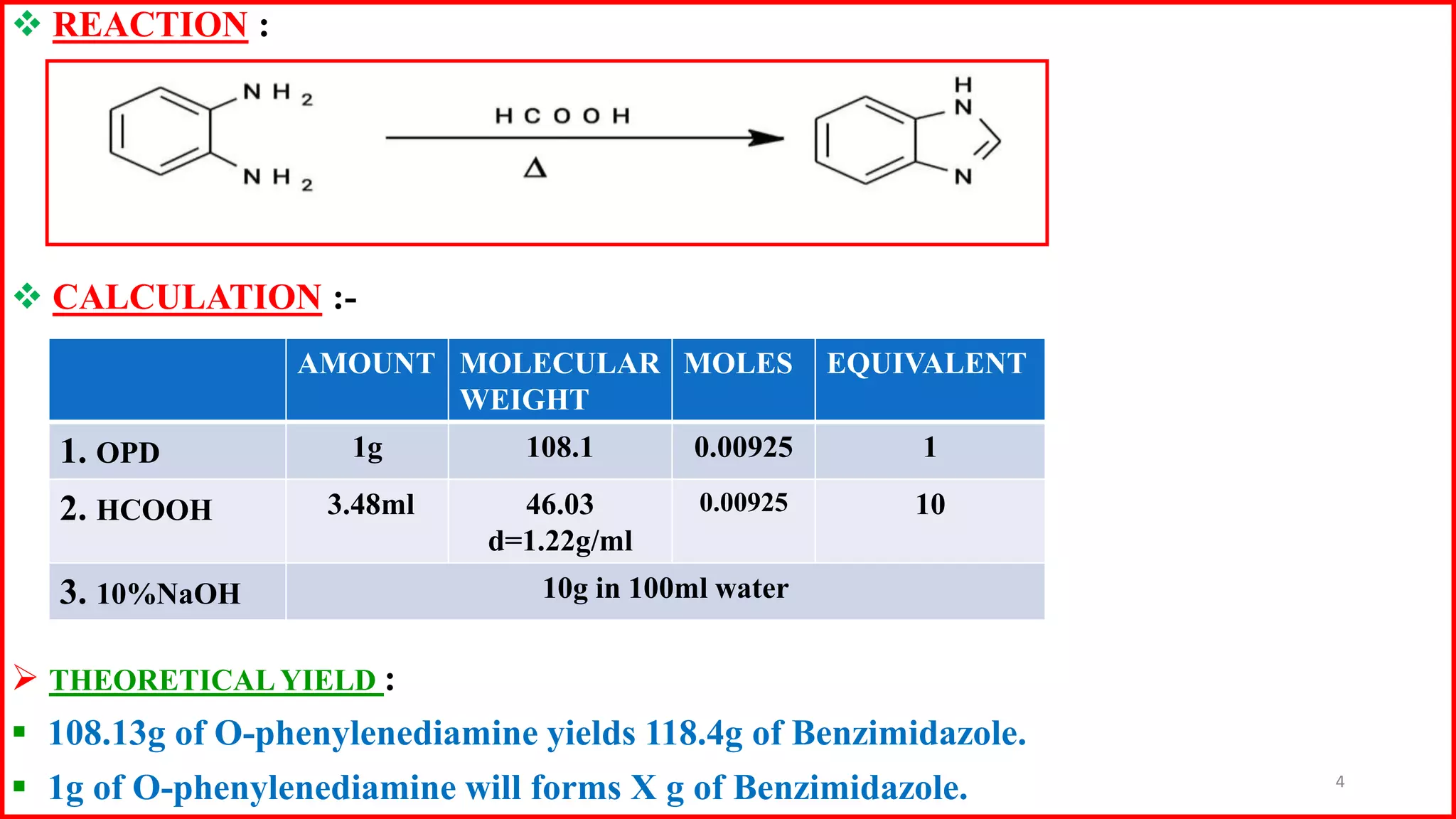 Synthesis of benzimidazole | PPT