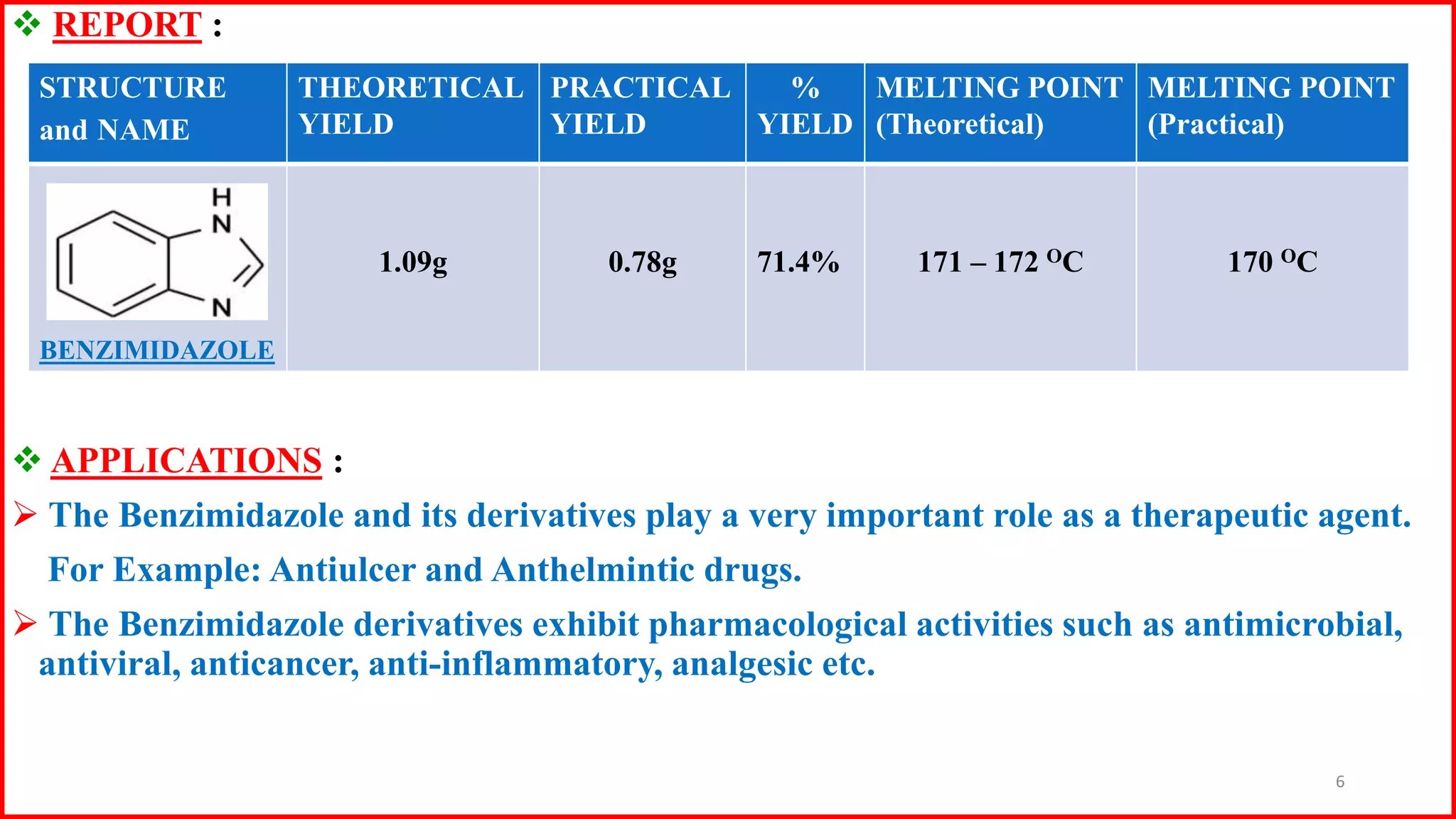 Synthesis of benzimidazole | PPT