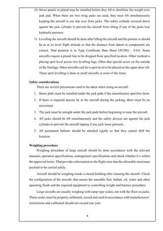 Procedure of carrying out aircraft weight and balance in a wide body ...