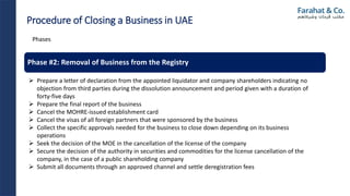 Procedure of closing a business in uae | PPT