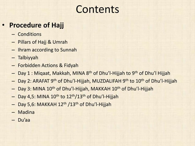 Procedure Of Hajj | PPSX