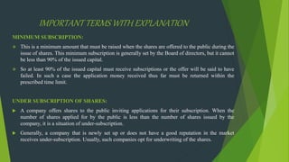 Procedure of Issue of New Shares | PPT