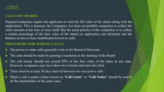 Procedure of Issue of New Shares | PPT