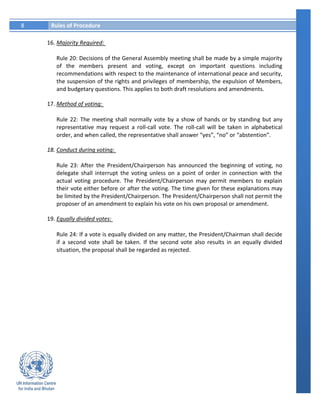 Procedures of Model United Nations (MUN), Rules and Regulations of ...