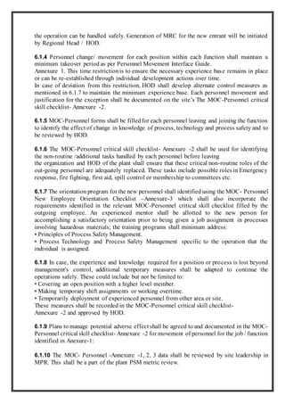 Procedure on management of change personnel | PDF