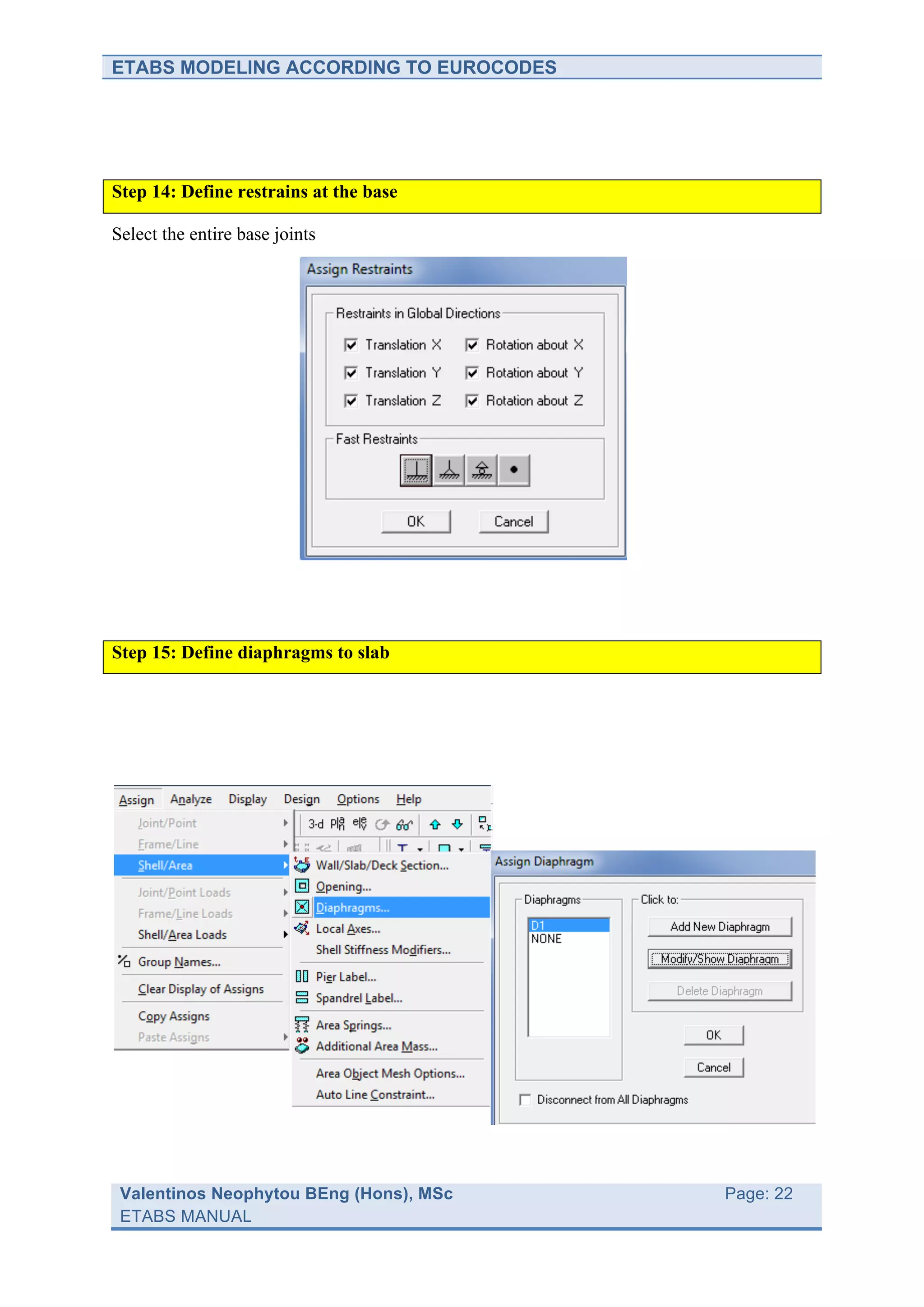 ETABS Modelling | PDF