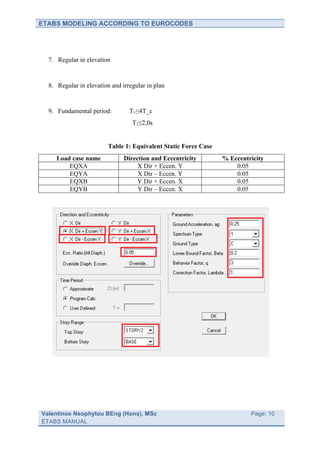 ETABS Modelling | PDF