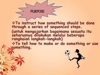 Material for teaching Procedure text | PPTX