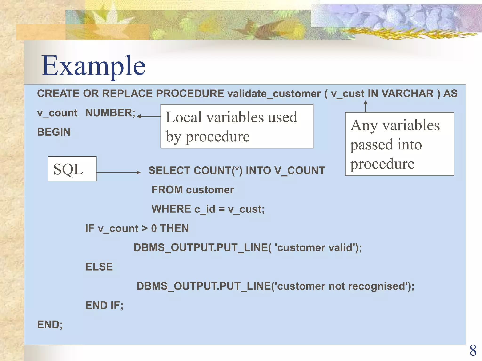 Procedures andcursors | PPT