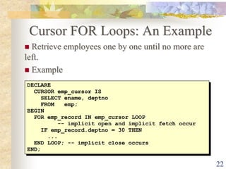 Procedures andcursors | PPT