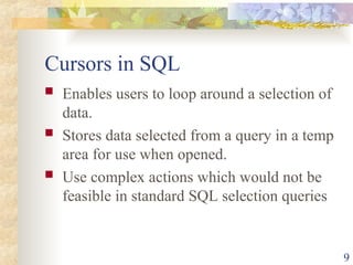 PL/SQL Stored Procedures And Cursors.ppt | Databases | Computer Software and Applications