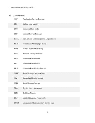 Communication Authority of Kenya (CA) Procedures and Guidelines for ...