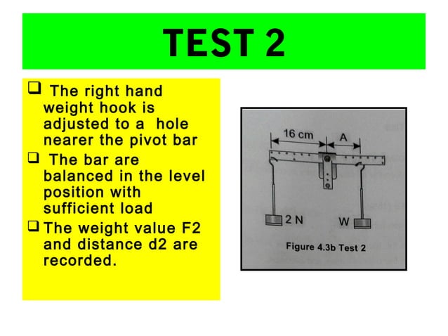 Procedures and observations for principle of moment experiment | PPT ...