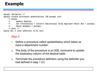 Procedures and triggers in SQL | PPTX
