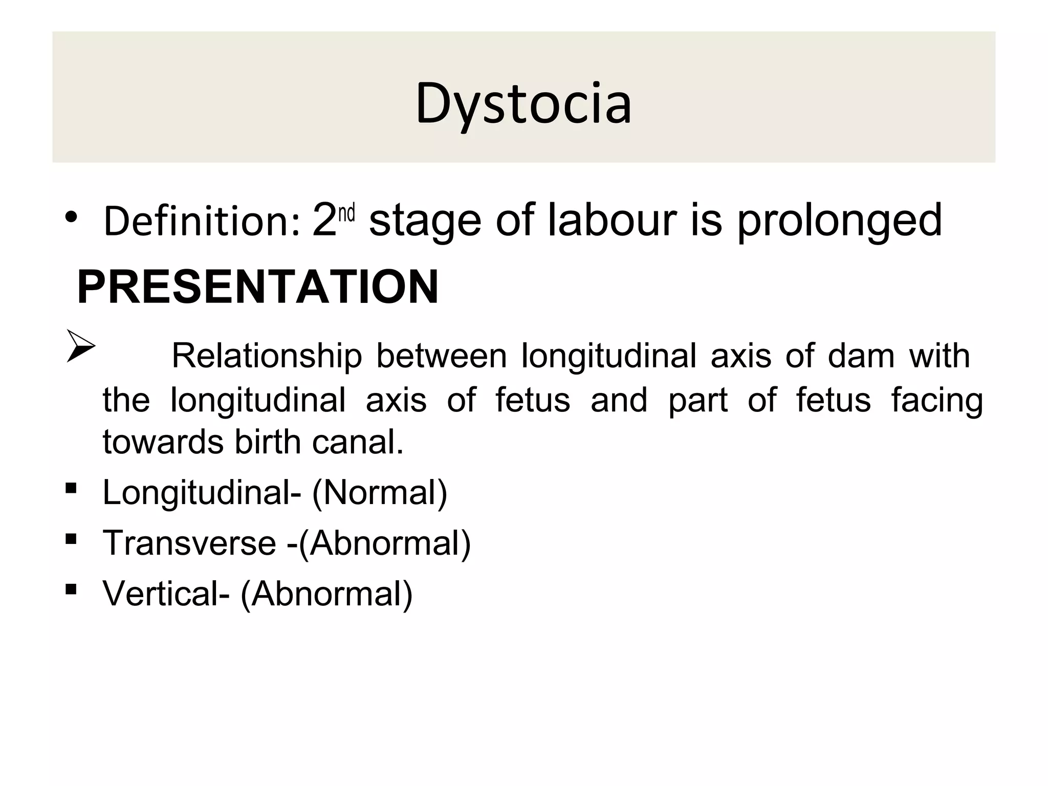 Recent advanes in handling of dystocia | PPT