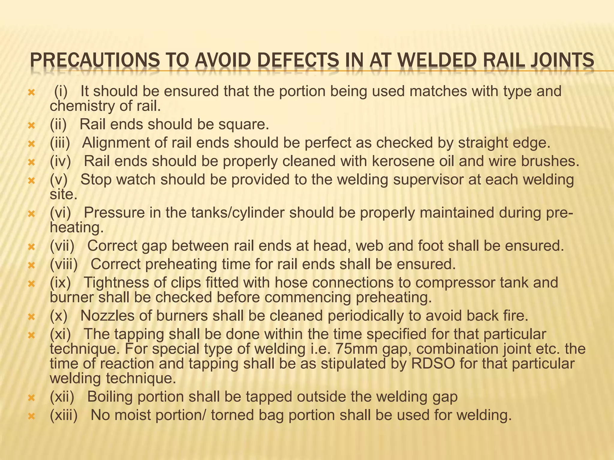 Procedures for aluminothermic welding 1 | PPTX