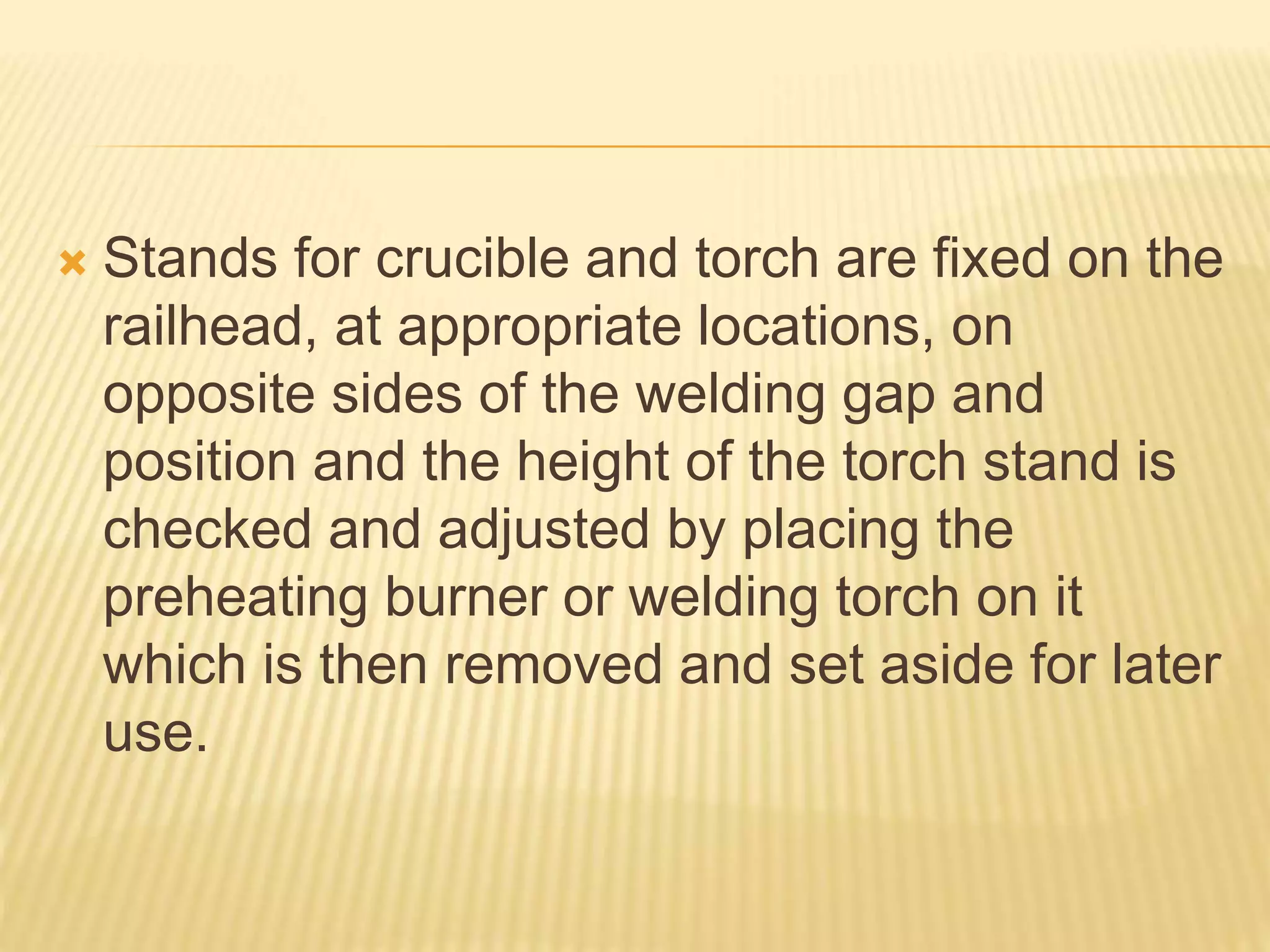 Procedures for aluminothermic welding 1 | PPTX