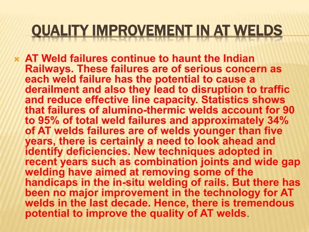 Procedures for aluminothermic welding 1 | PPTX
