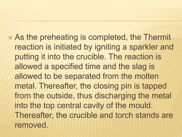 Procedures for aluminothermic welding 1 | PPTX