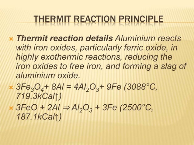 Procedures for aluminothermic welding 1 | PPTX