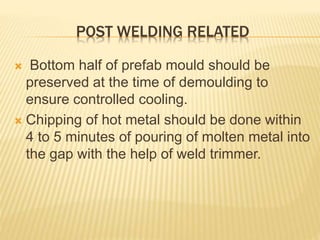 Procedures for aluminothermic welding 1 | PPTX