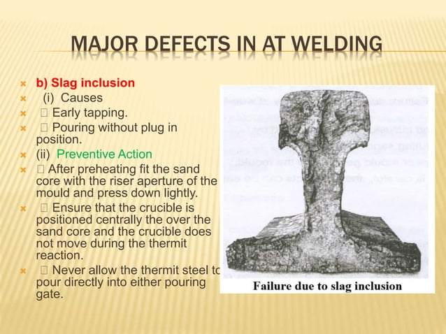 Procedures for aluminothermic welding 1 | PPTX