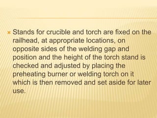 Procedures for aluminothermic welding 1 | PPTX