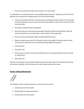 Procedures for completion assembly preparation | PDF