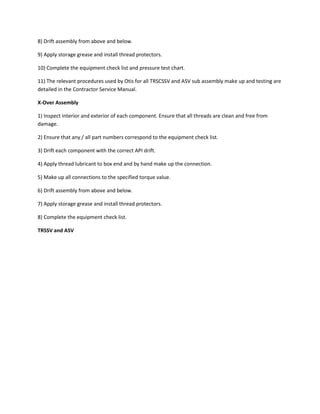 Procedures for completion assembly preparation | PDF