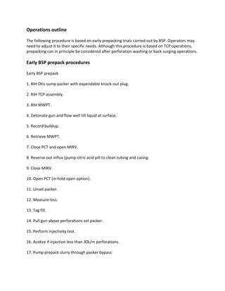 Procedures for completion assembly preparation | PDF
