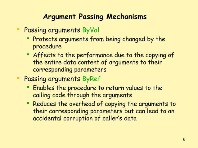 Procedures Functions Structures In Vb