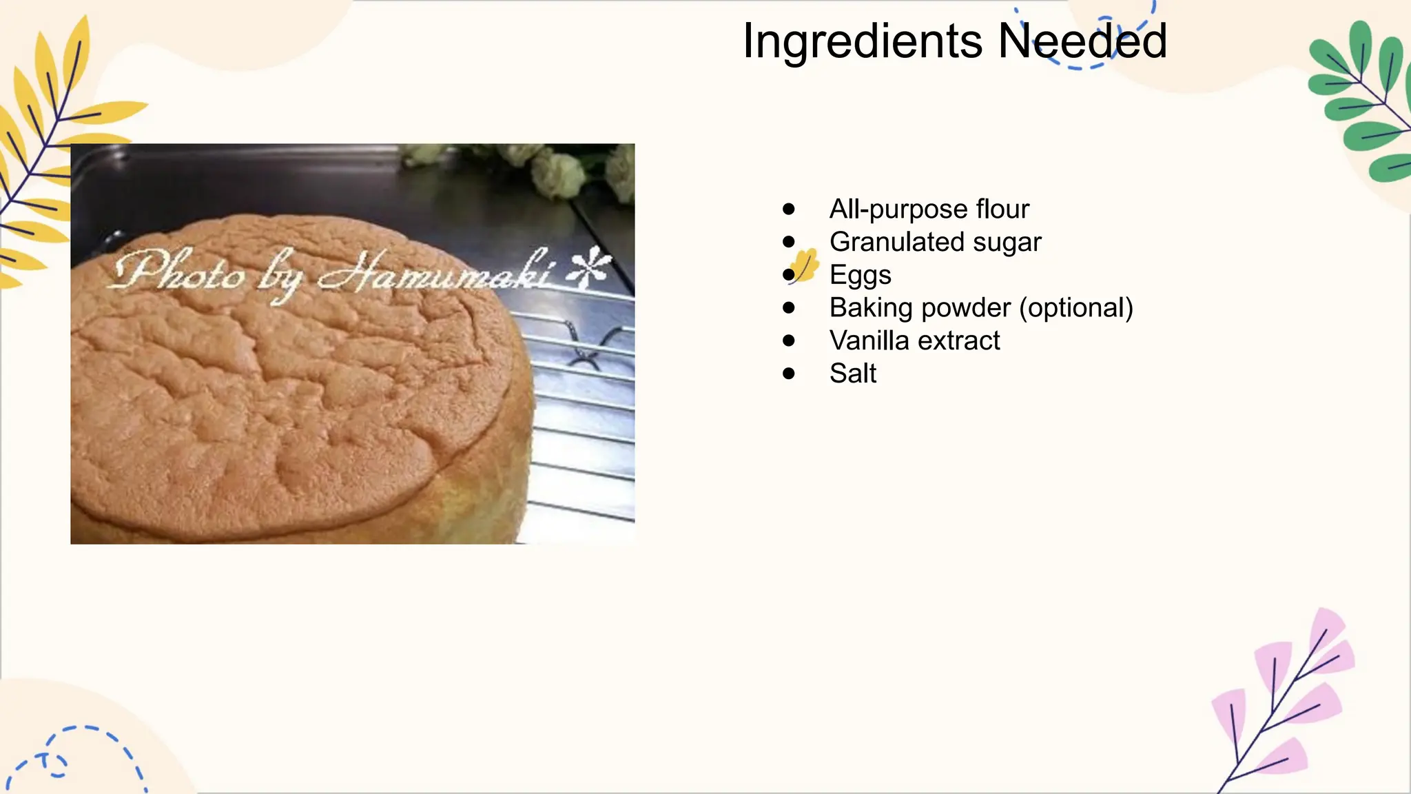 procedures in baking sponge cakes .ANDpptx | PPTX