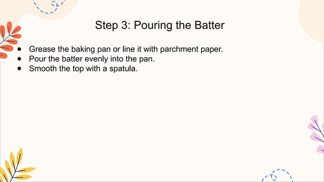 procedures in baking sponge cakes .ANDpptx | PPTX