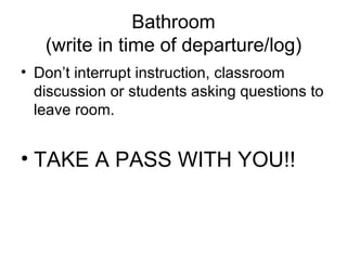 Procedures in classroom | PPT