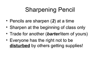 Procedures in classroom | PPT