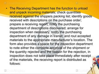 Procedures in receiving and storing tools and materials | PPTX
