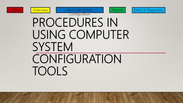 Procedures in using computer system configuration tools | PPTX ...