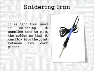 PROCEDURES IN SOLDERING AND DESOLDERING ELECTRONIC MATERIALS | PPTX