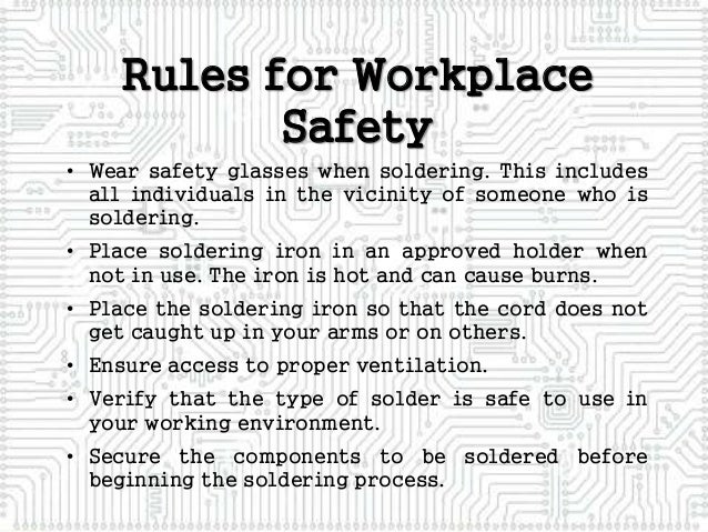 PROCEDURES IN SOLDERING AND DESOLDERING ELECTRONIC MATERIALS