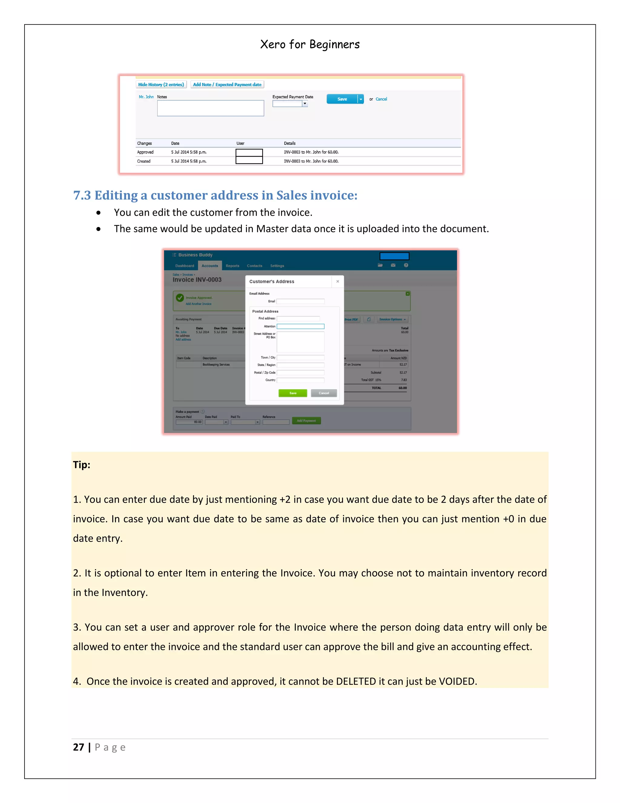 Procedures in xero accounting application | PDF