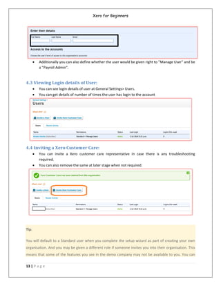Procedures in xero accounting application | PDF