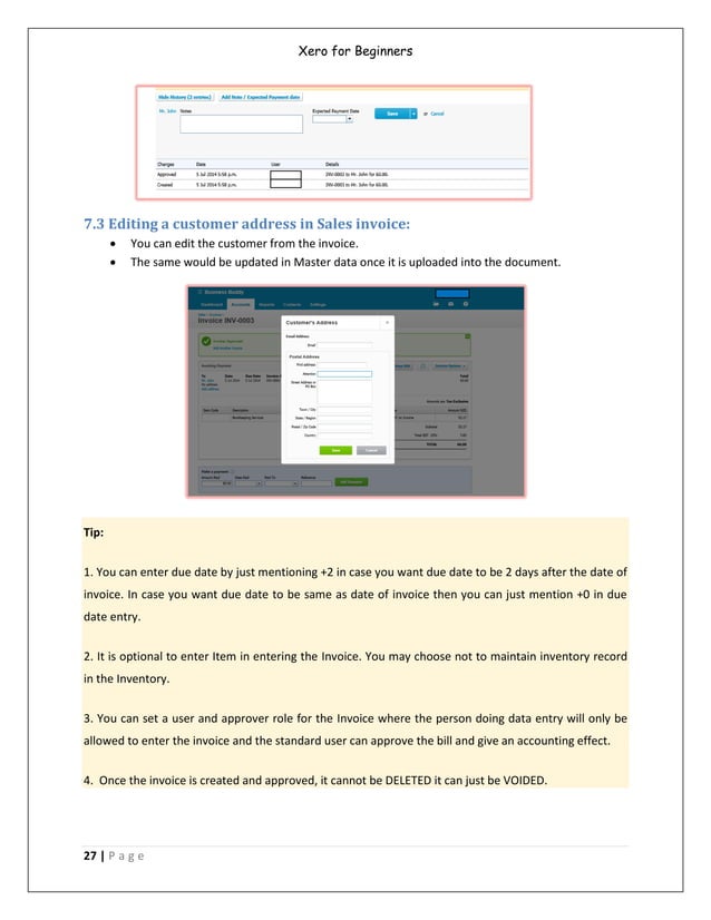 Procedures in xero accounting application | PDF