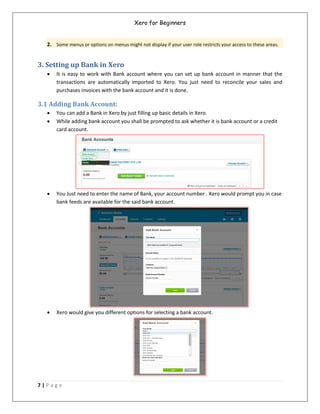 Procedures in xero accounting application | PDF