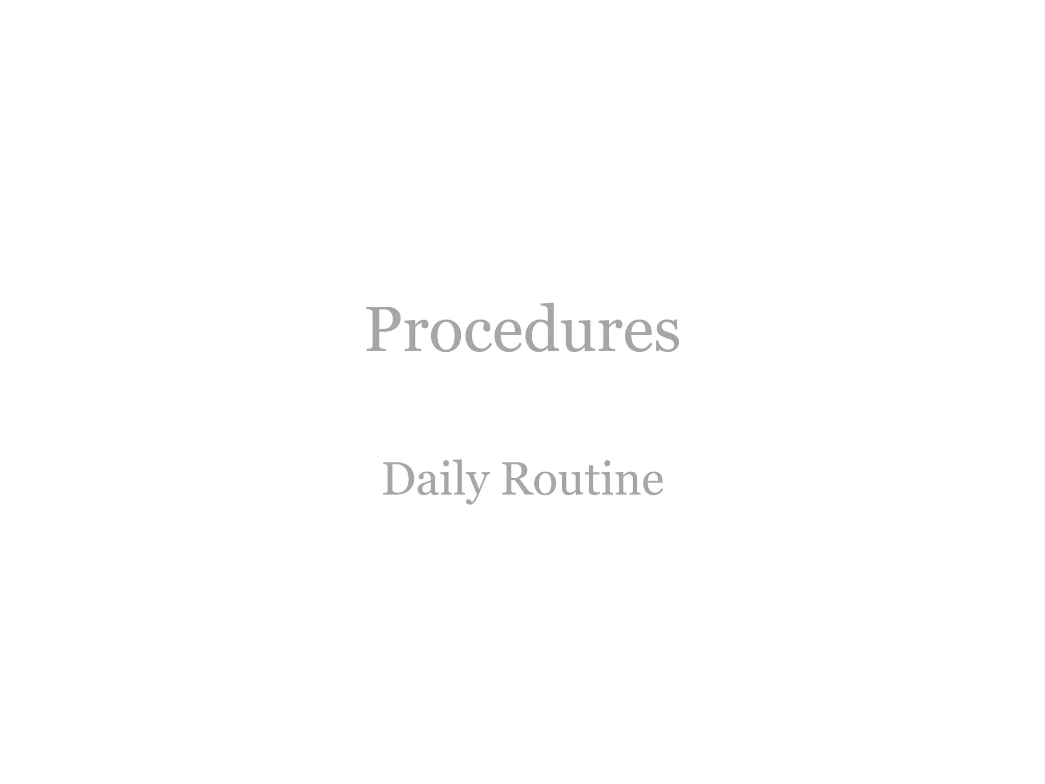 Procedures ppt | PPTX