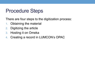 Digital Repository Procedures | PPT