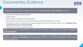 Procedures to claim refund, rebate and duty drawback under customs | PPTX