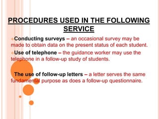Procedures used in the following service | PPT