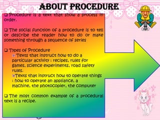 Bahan Ajar Procedure Text | PPTX